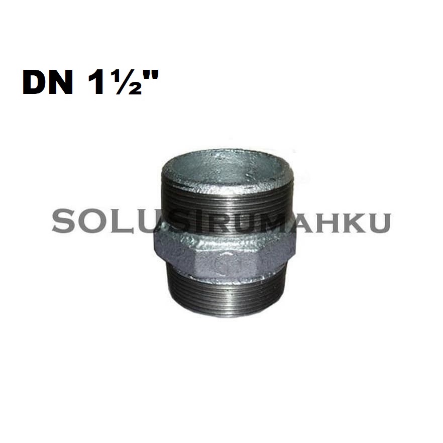 Jual Double Nepple Galvanis 1 1/2” Dobel Dua Nepel Nipple Nipel Besi 11 ...