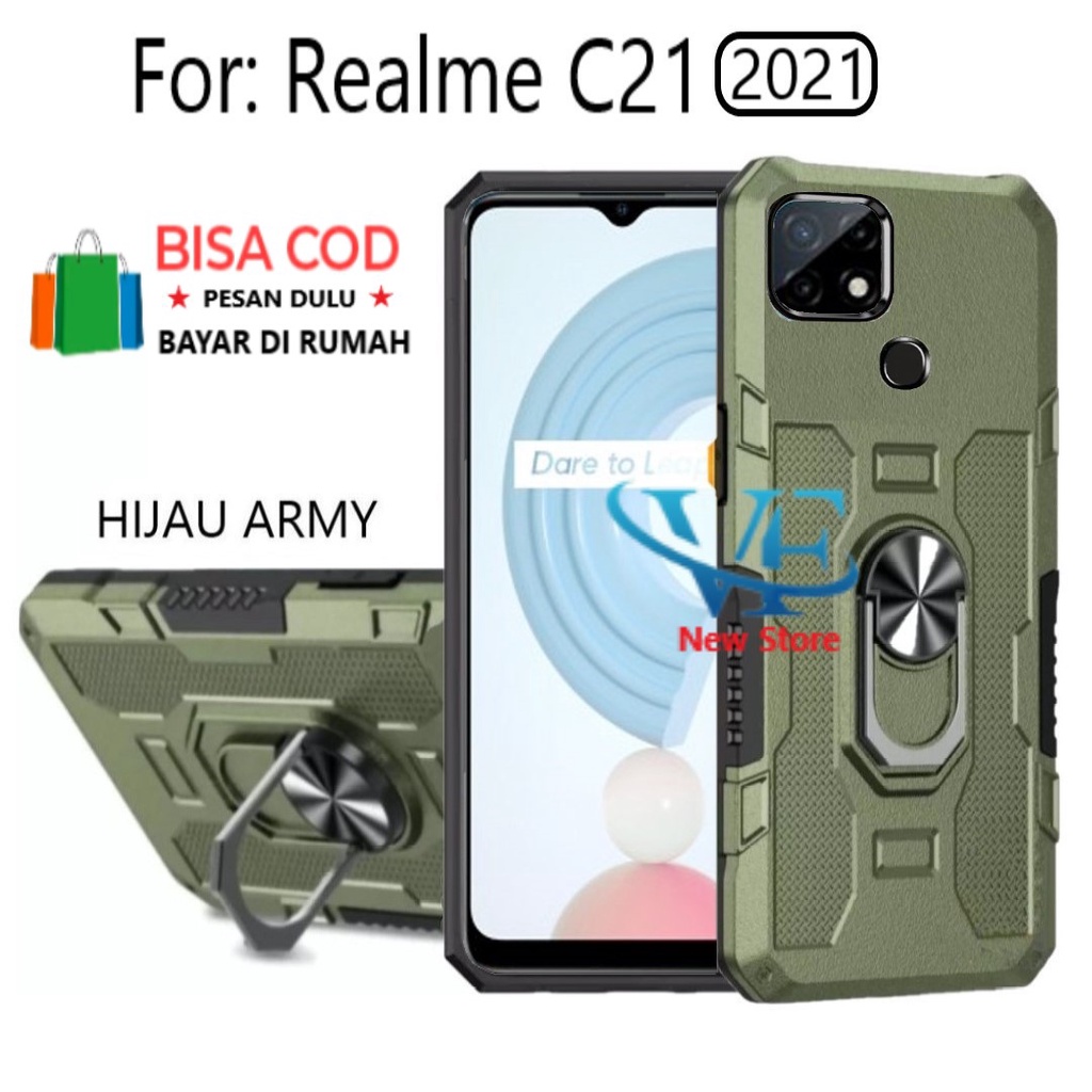 Jual CASING REALME C21(2021) HARD CASE STANDING ROBOT HIT EYE RING ...