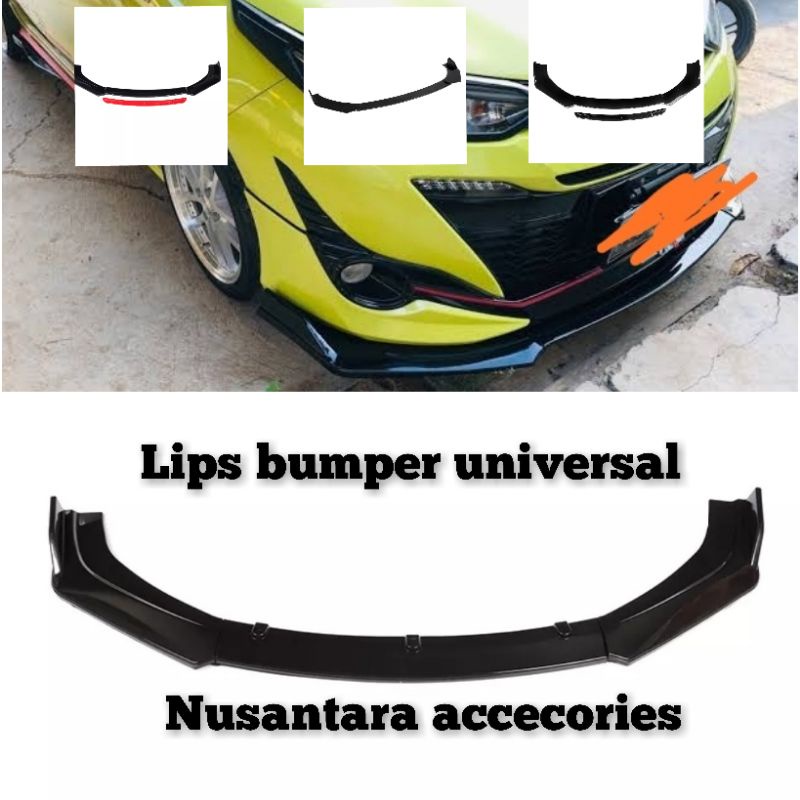 Jual front lips bumper depan winglet mobil universal | Shopee Indonesia