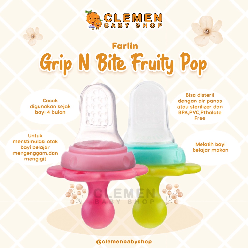 Jual Farlin Grip n Bite Lollipop Baby Oral Fuity Pop | Shopee Indonesia