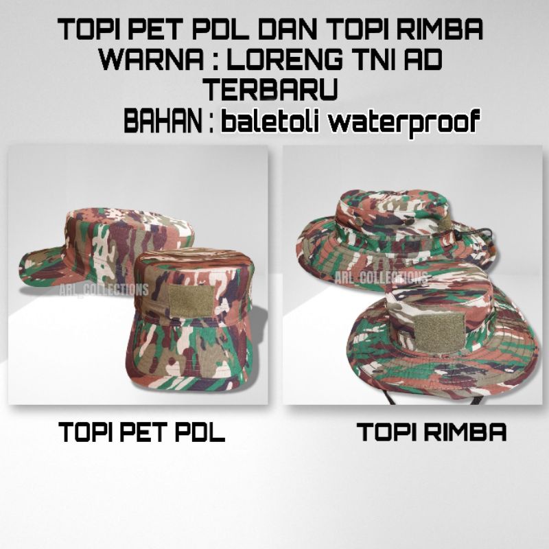 Jual topi pet pdl loreng kasad tni terbaru - topi rimba loreng kasad ...
