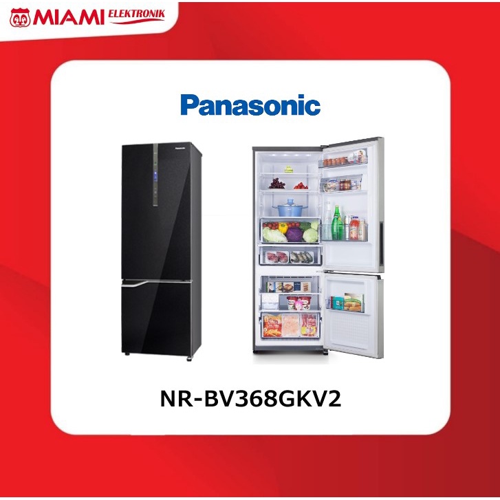 Jual PANASONIC NR-BV360GK1D / NRBV360GK1D Lemari Es 2 Pintu French Door ...