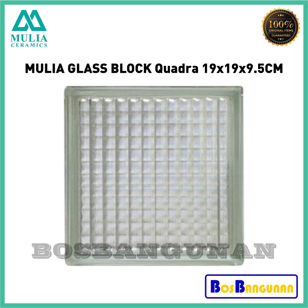 Jual Glass Block MULIA QUADRA / Balok Kaca MULIA QUADRA 19x19x9.5CM ...