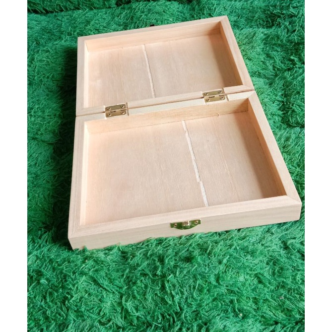 Jual kotak kayu tempat penyimpanan/box ukuran 19×14×4cm | Shopee Indonesia