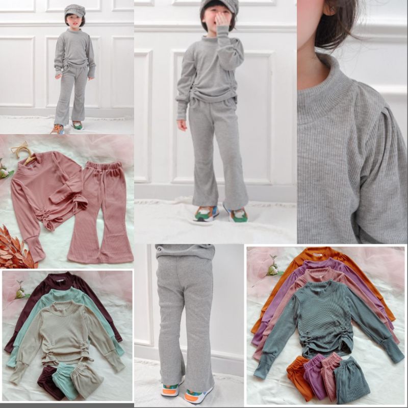 Jual 2-6 Tahun One Set MOIRA Katun Rib Kmit Premium Setelan Anak ...