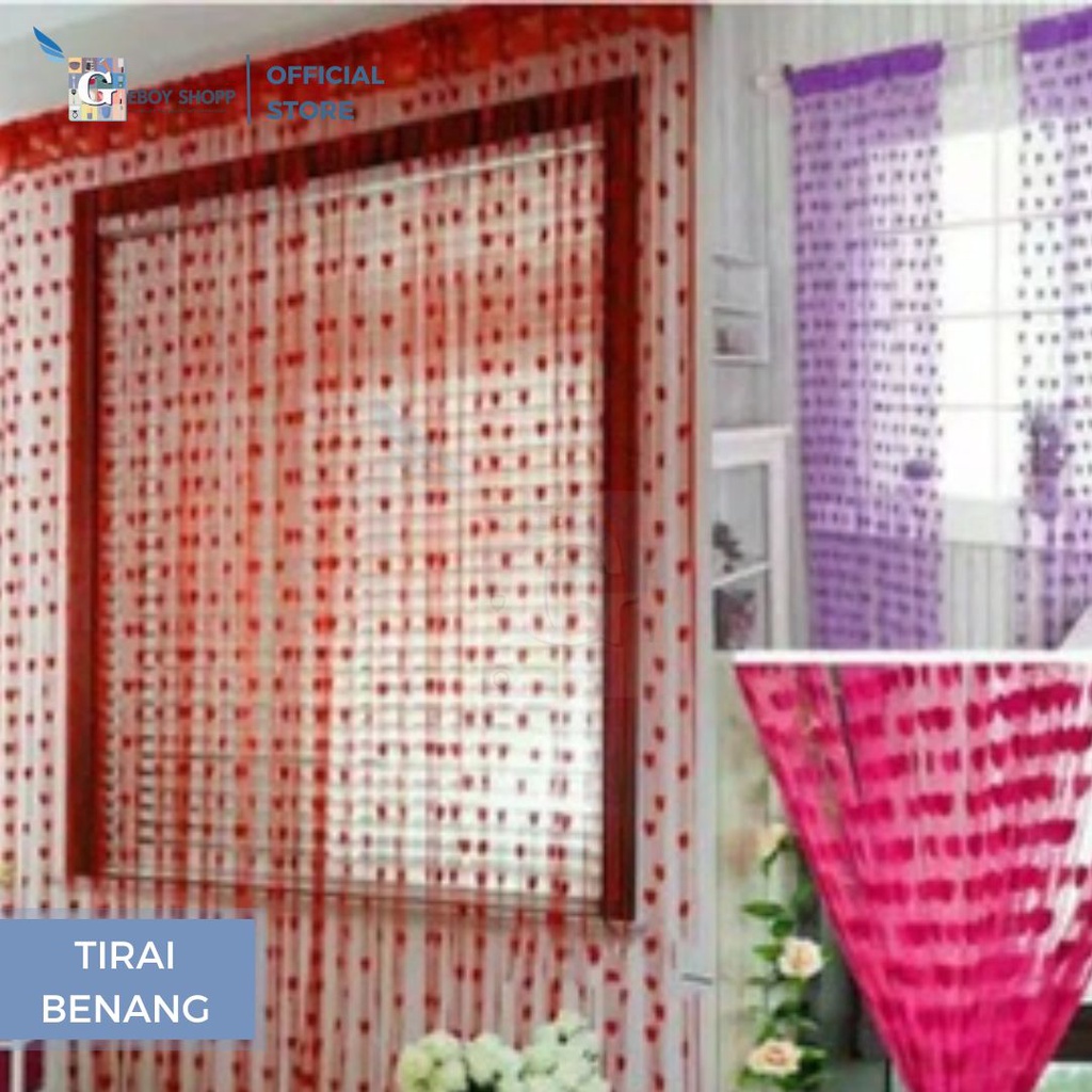 Jual Tirai Benang / Tirai Pintu / Tirai Rumbai Motif Love Tebal ...