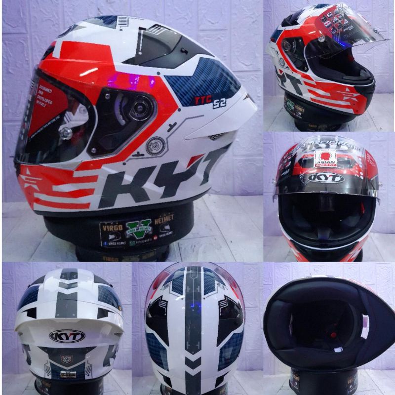 Jual KYT TT -COURSE HELM NEW FUSELAGE RED GLOSY STANDAR | Shopee Indonesia
