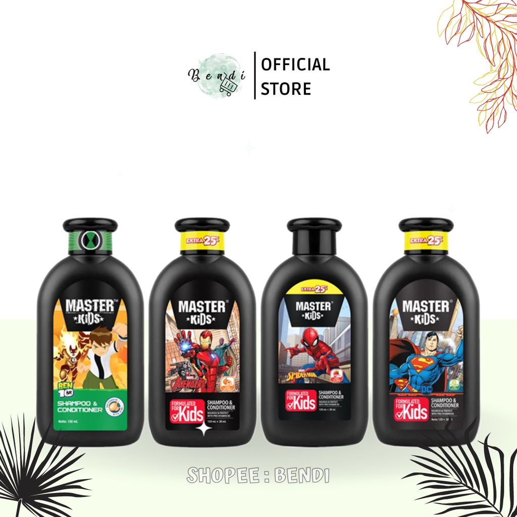 Jual MASTER Kids Shampoo and Conditioner 150 ml | Ben 10 | Ironman ...