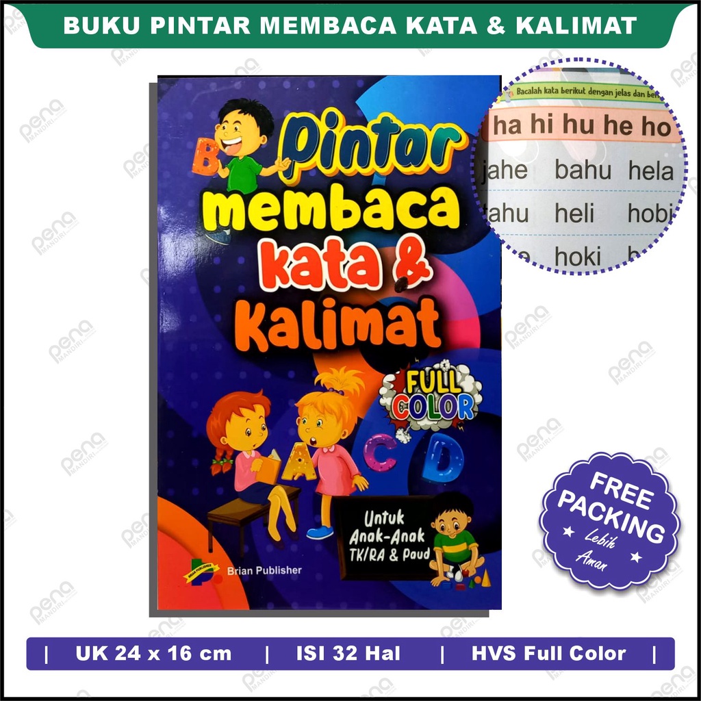 Jual Buku Belajar Membaca Pintar Membaca Kata Dan Kalimat Untuk Anak ...