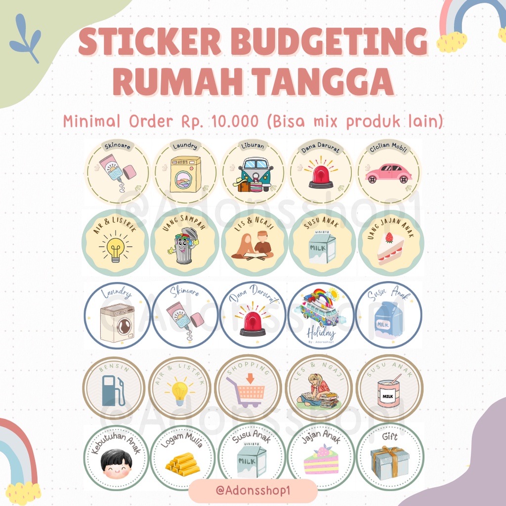 Jual [PART 3] STICKER BUDGETING / Stiker Menabung / Dompet Keuangan ...