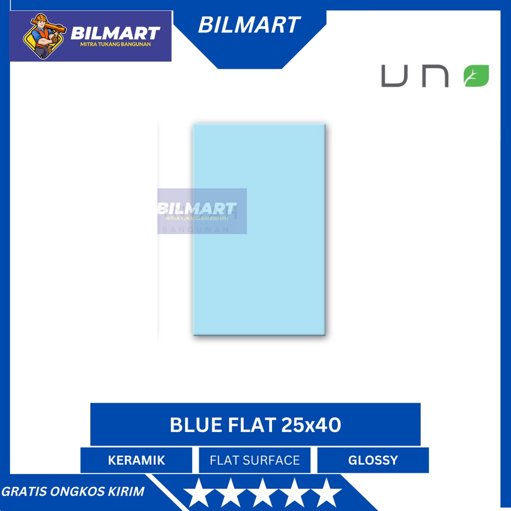 Jual KERAMIK LANTAI / KERAMIK DINDING BLUE FLAT 25463 G* W UNO 25 x 40 | Shopee Indonesia