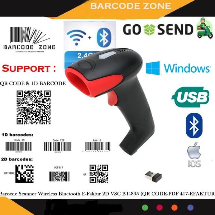 Jual EFAKTUR 2D QR CODE WIRELESS BARCODE SCANNER VSC-BT895 (BLUETOOTH+2 ...