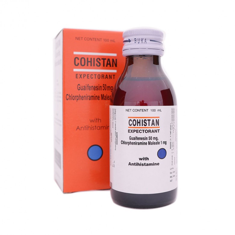 Jual COHISTAN EXPECTORANT SIRUP 100 ML - OBAT BATUK BERDAHAK DEWASA ...