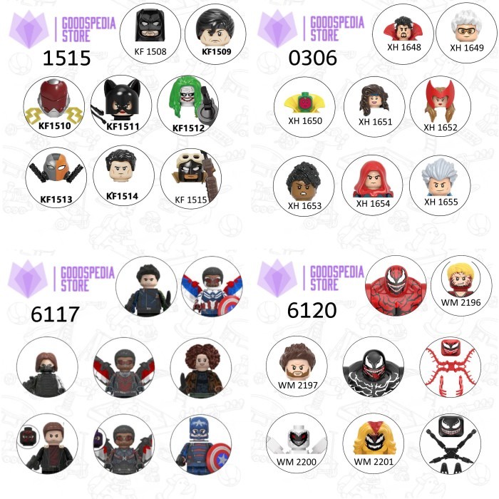 Jual MF Figure Set only Batman JL Wanda Vision Falcon and winter ...