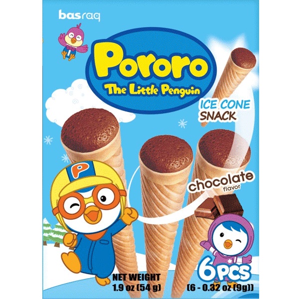 Jual Pororo Ice Cone Chocolate / Wafer Cone Krim Rasa Coklat 54 Gr ...