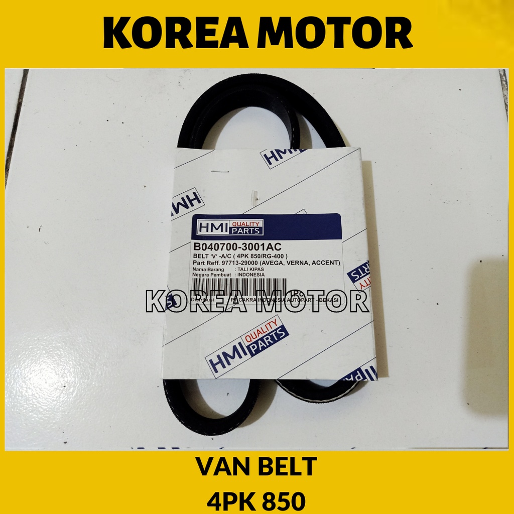 Jual Fan Van Belt AC 4pk 850 Hyundai Accent Cakra Verna Avega Getz New ...