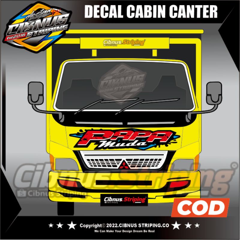 Jual Sticker Cabin Truk Canter,Giga,Elf,Dutro,Dyna,Ragasa,Umplong ...