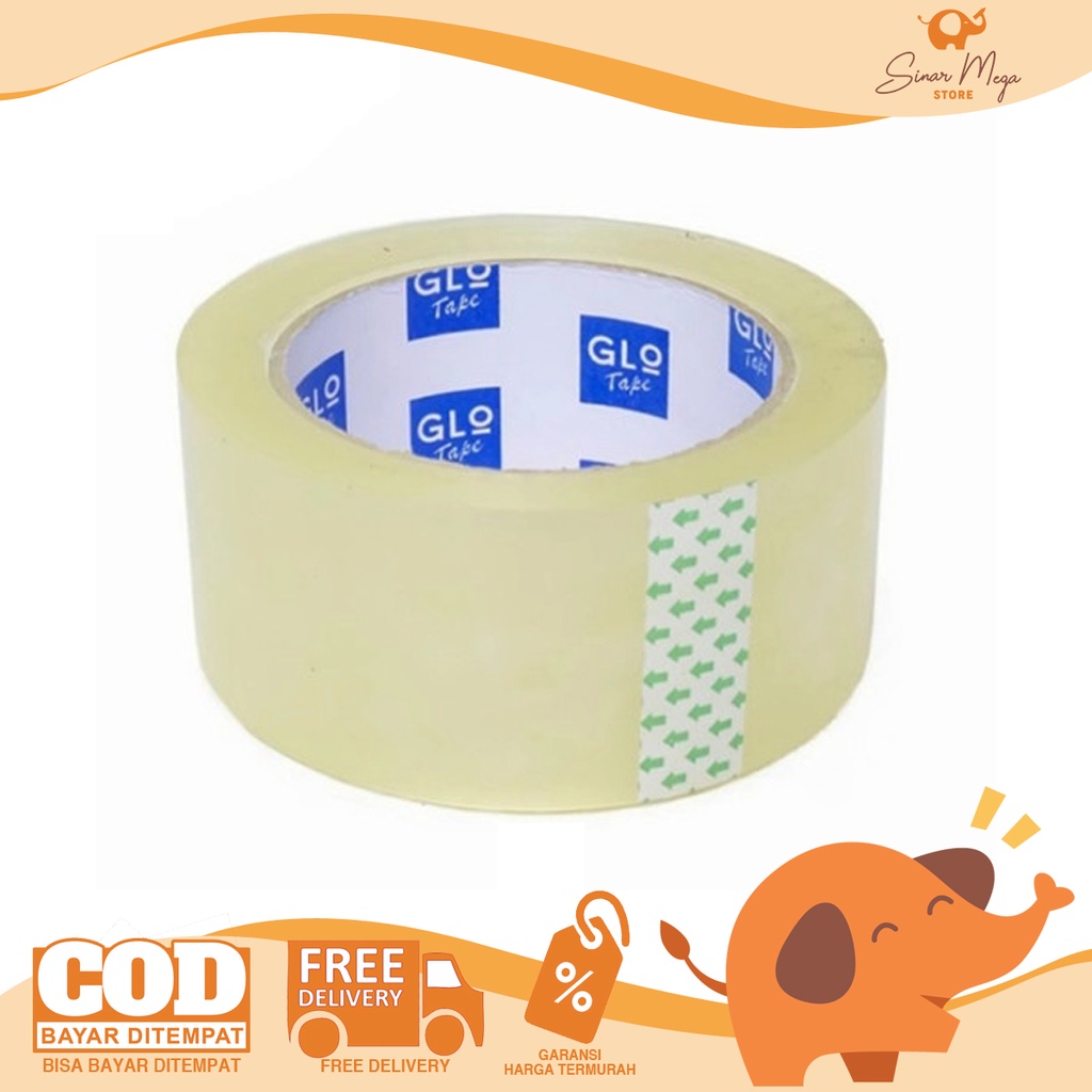 Jual Lakban OPP Bening 48mm x 80 Yard GLO Tape /Glo Tape Lakban Plakban ...