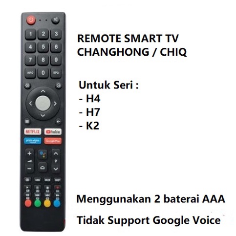 Jual Remot Remote TV Changhong LCD LED Android Smart TV L43K2 L32H4 ...