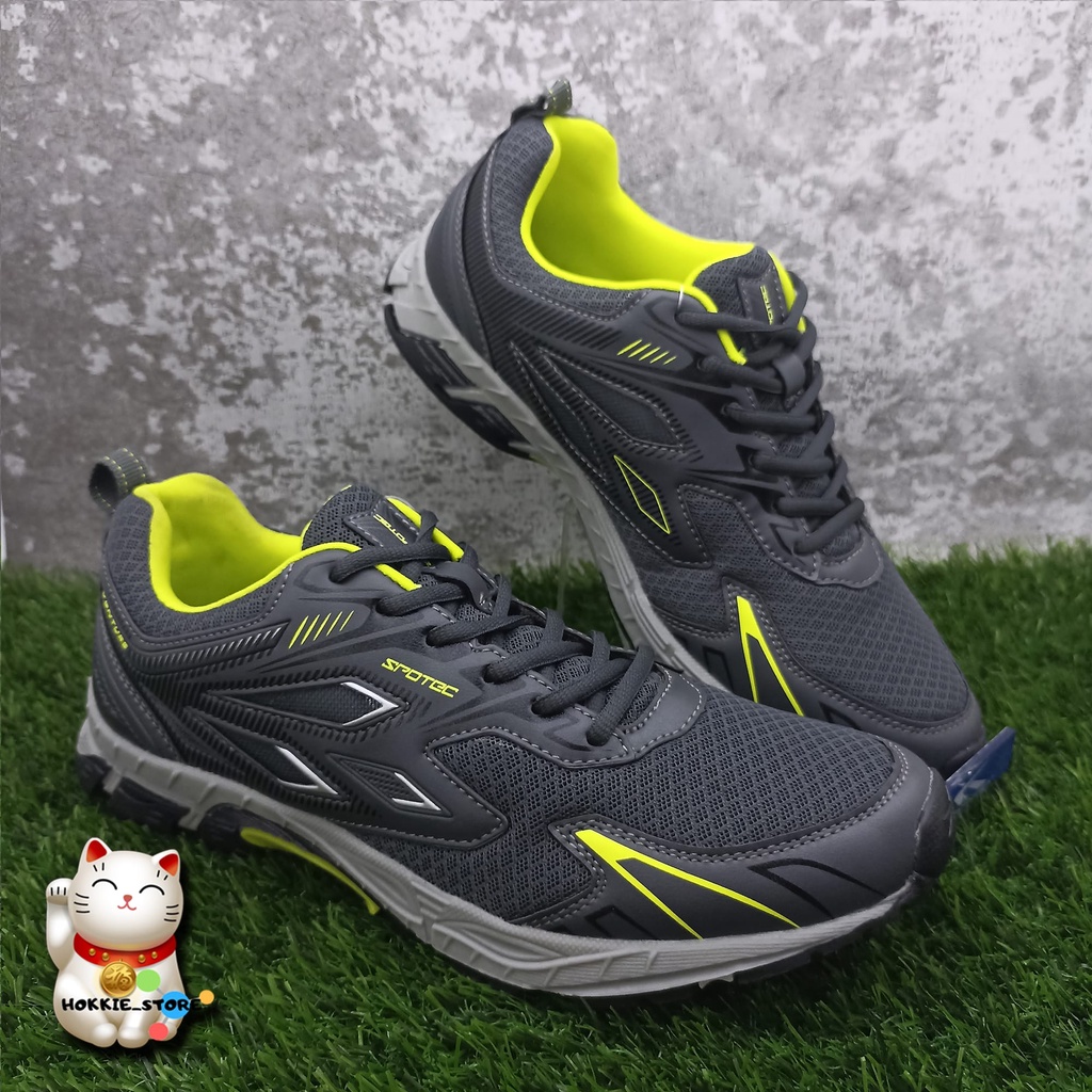Jual SPOTEC Sepatu Running Artikel VENTURE abu tua/hijau cerah | Shopee ...
