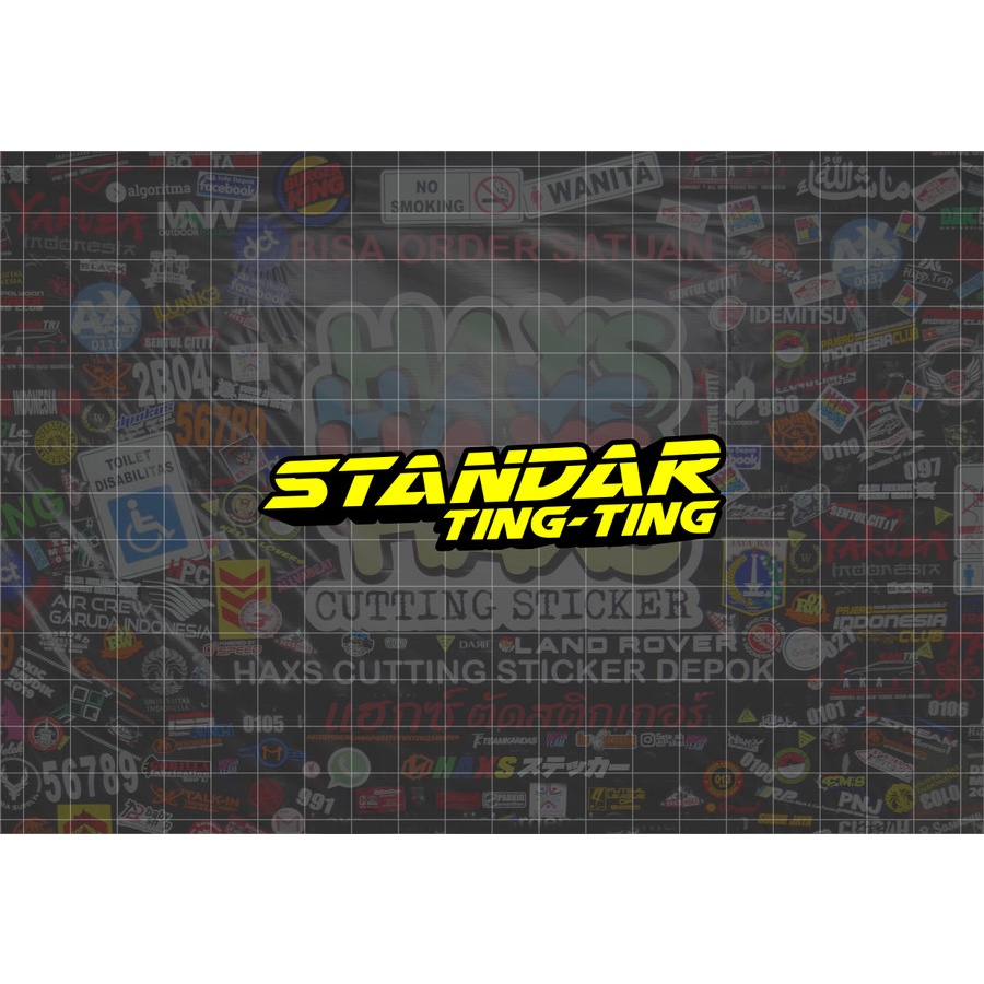 Jual Cutting Sticker Standar Ting Ting Ukuran 10 Cm Motor Mobil ...