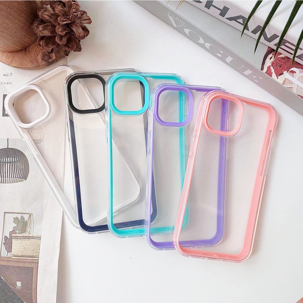 Jual 3in1 Clear Bumper Case Oppo A3s A15 F9 A7 A5s A12 A16 A1k C1 C2