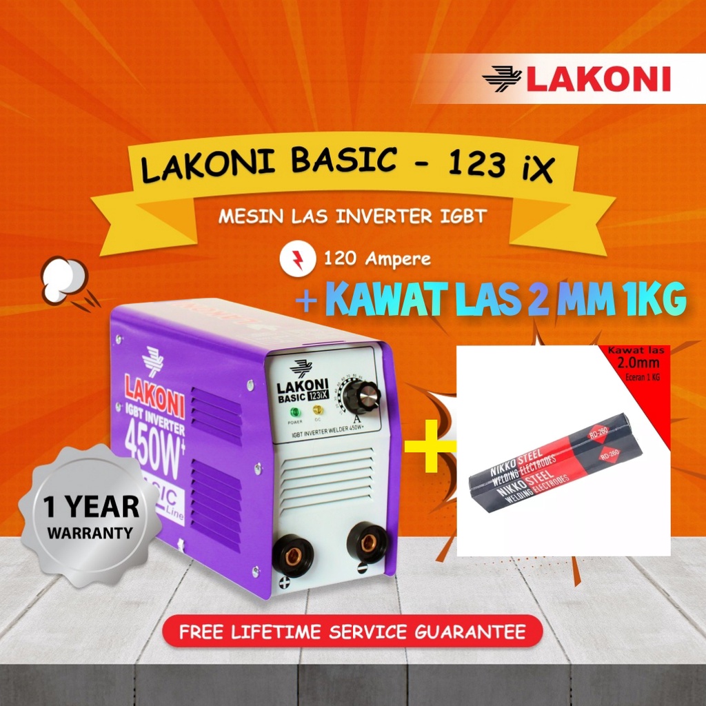 Jual PAKET Travolas / Mesin Las Listrik Lakoni Basic 123 iX + Kawat Las ...