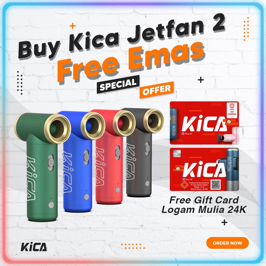 Jual Kica JetFan 2 Turbo Fan v2 Mini Portable Super Strong Wind ...