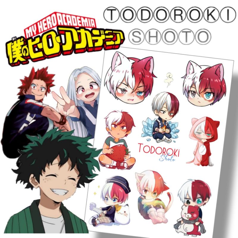 Jual Stiker Anime CUSTOM My Hero Academia Sticker Set Izuku Midoriya ...