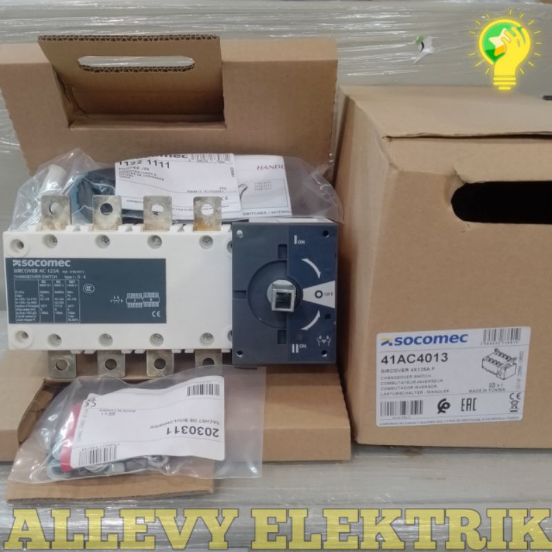 Jual COS SOCOMEC SIRCOVER OHM SAKLAR MANUAL 4P 125A ORIGINAL | Shopee Indonesia