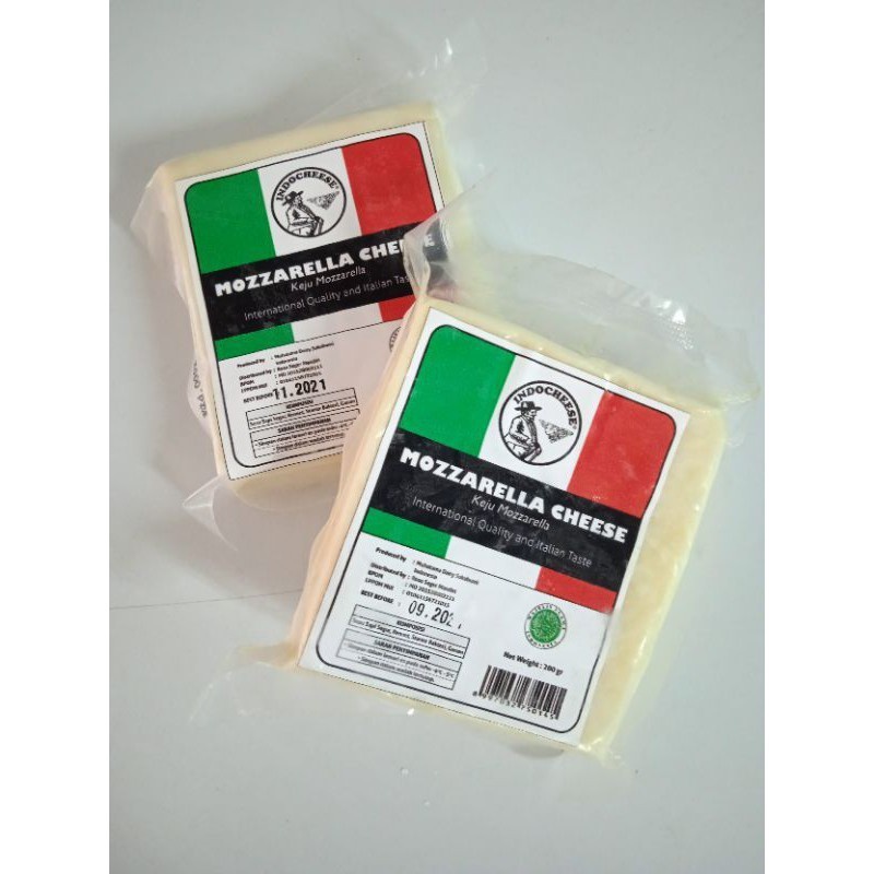 Jual Indo Cheese Mozarella 200 gram Keju moza | Shopee Indonesia