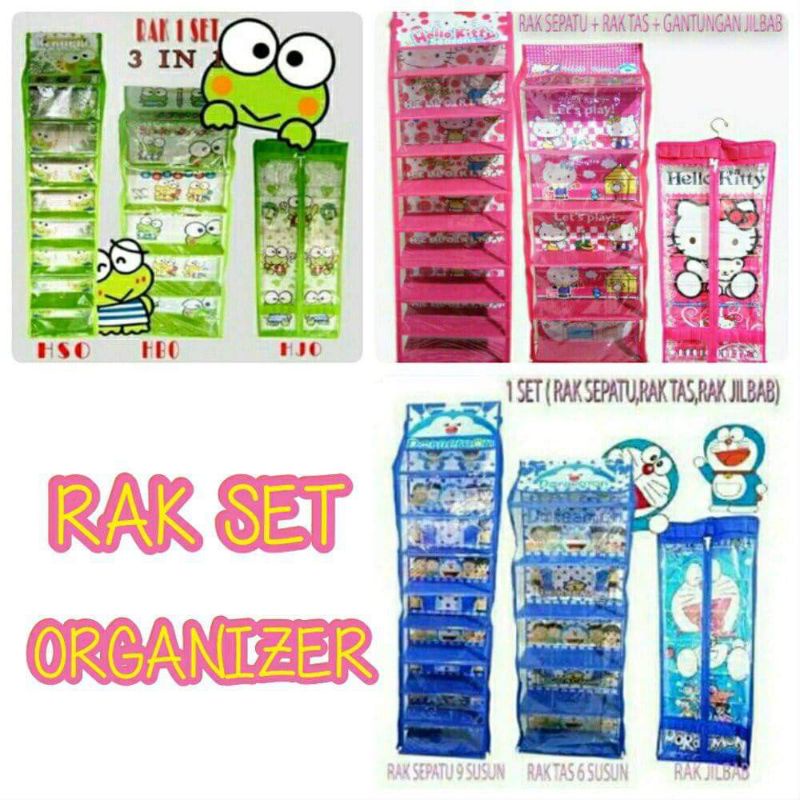 Jual RAK SET HBO 3 IN 1/RAK SEPATU TAS JILBAB/ RAK SUSUN GANTUNG /RAK ...