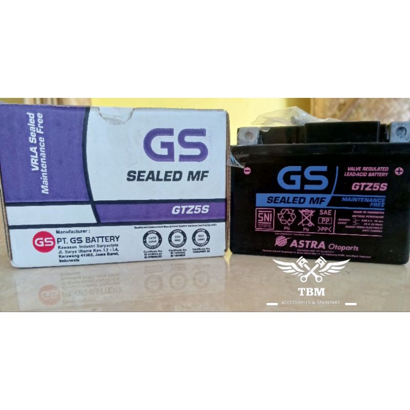 Jual Aki Kering Original GS Astra GTZ5S | Shopee Indonesia