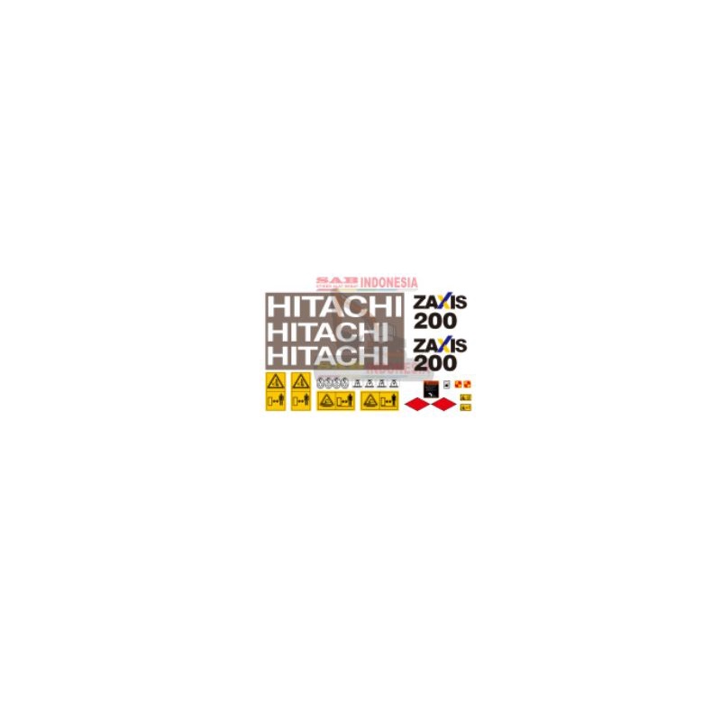 Jual Stiker Excavator HITACHI Zaxis 200 | Shopee Indonesia