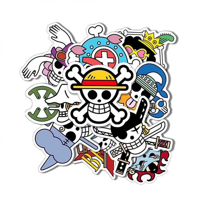 Jual Stiker pack One Piece SHP Logo isi 10 pcs Bahan Vinil Tahan Air ...