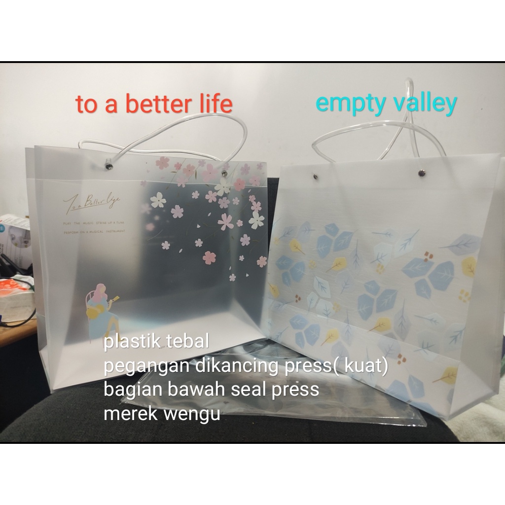 Jual shopping bag plastik wengu to a better life/ empty valley satuan ...