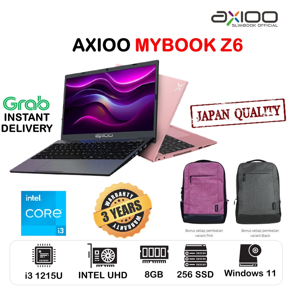 Jual LAPTOP AXIOO MYBOOK Z6 i3 1215U 8GB 256SSD W11 14FHD | Shopee ...