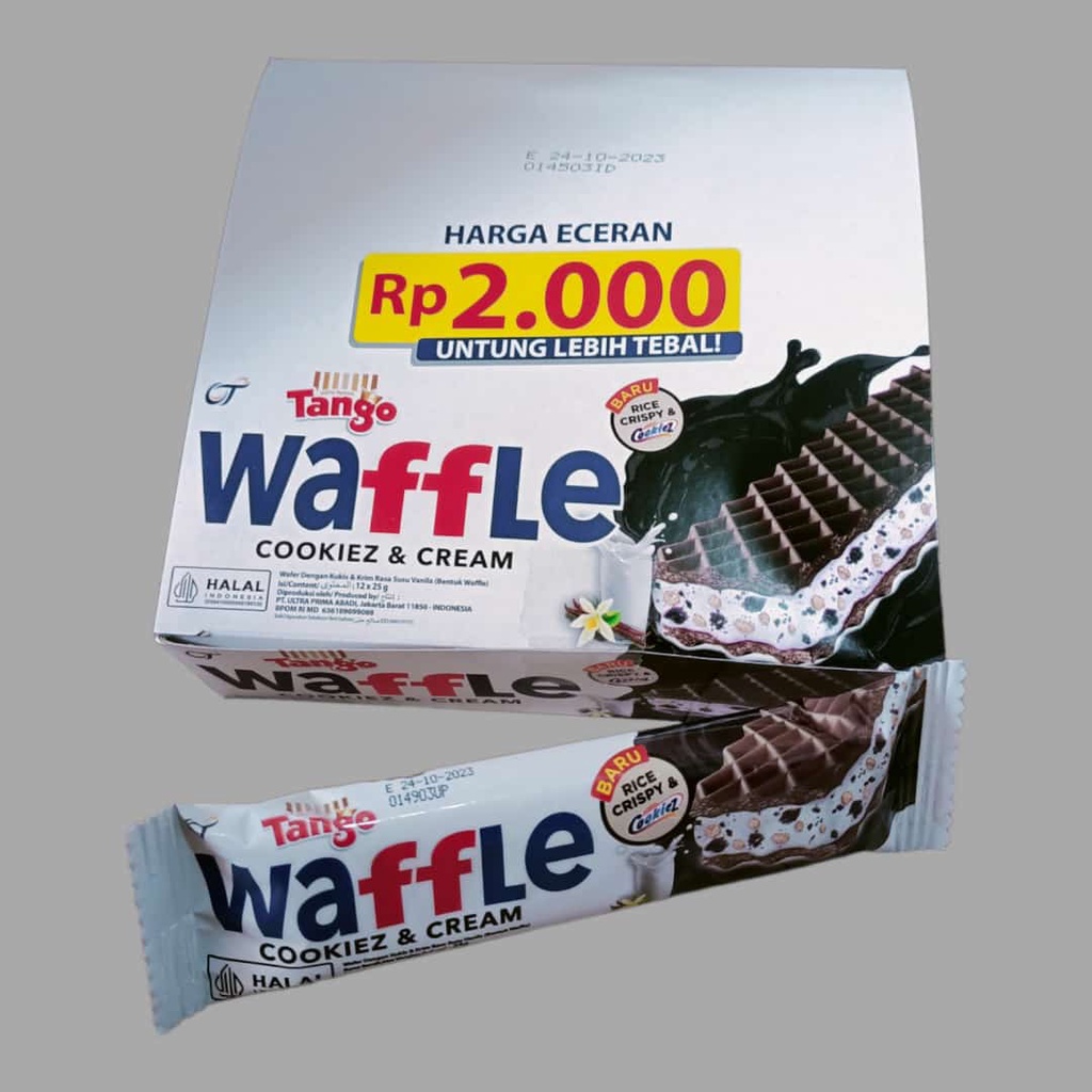 Jual TAngo Waffle Cookiez & Cream 25gr [12 pcs/box] | Shopee Indonesia