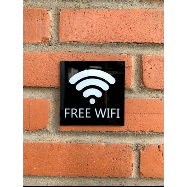 Jual free wifi signage free wifi sign board akrilik papan logo free ...