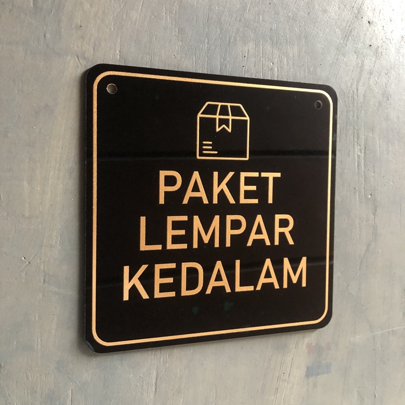 Jual Papan Akrilik Tulisan Paket Letakkan Disini / Sign Board Acrylic ...