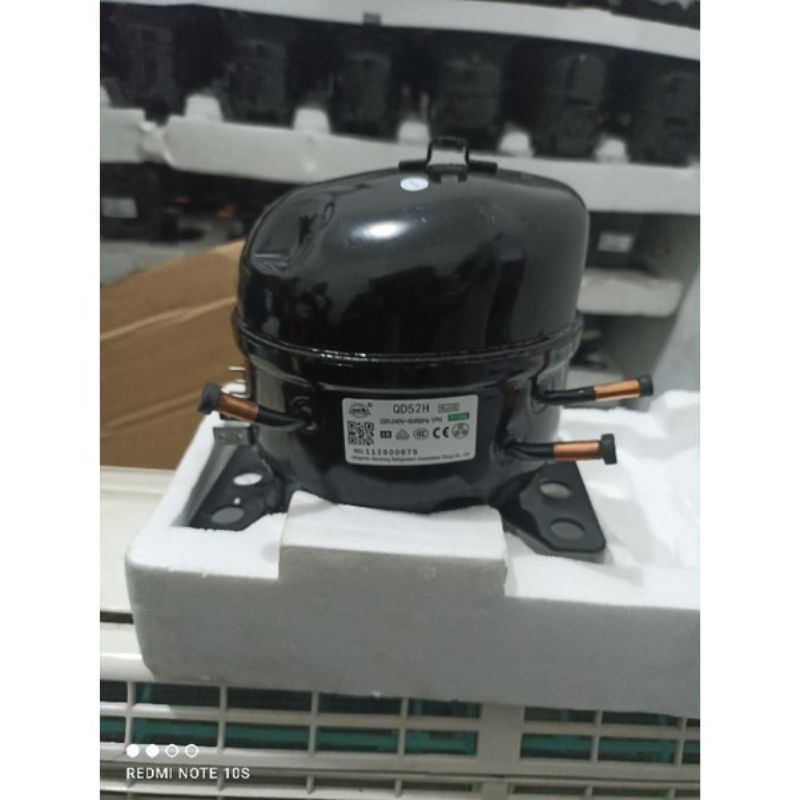 Jual kompresor kulkas Sharp 2pintu 1/6pk QD52H bisa untuk frizer 4rak ...