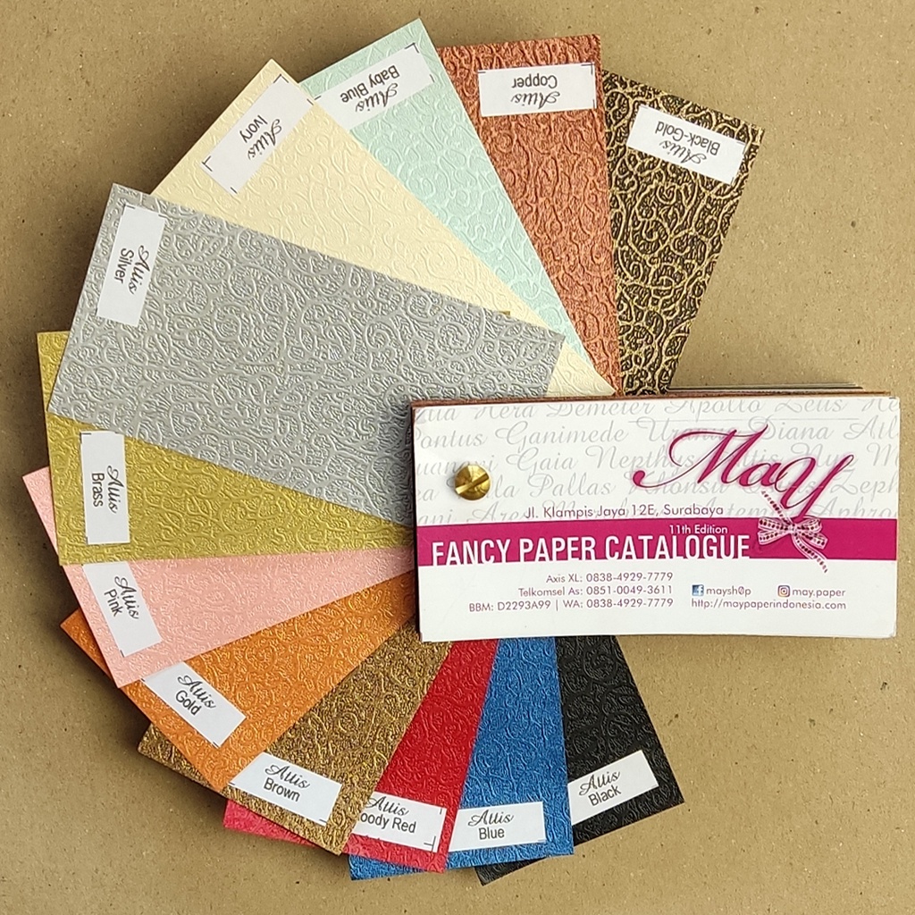 Jual Kertas Kado Fancy Paper (Attis Baby Blue, Gold, Bloody Red, Copper ...
