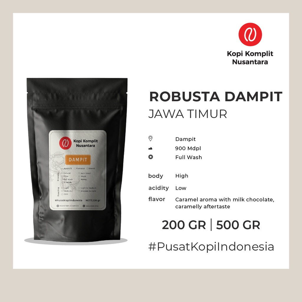 Jual Robusta Dampit Medium to Dark Roasting - Kopi Biji dan bubuk ...