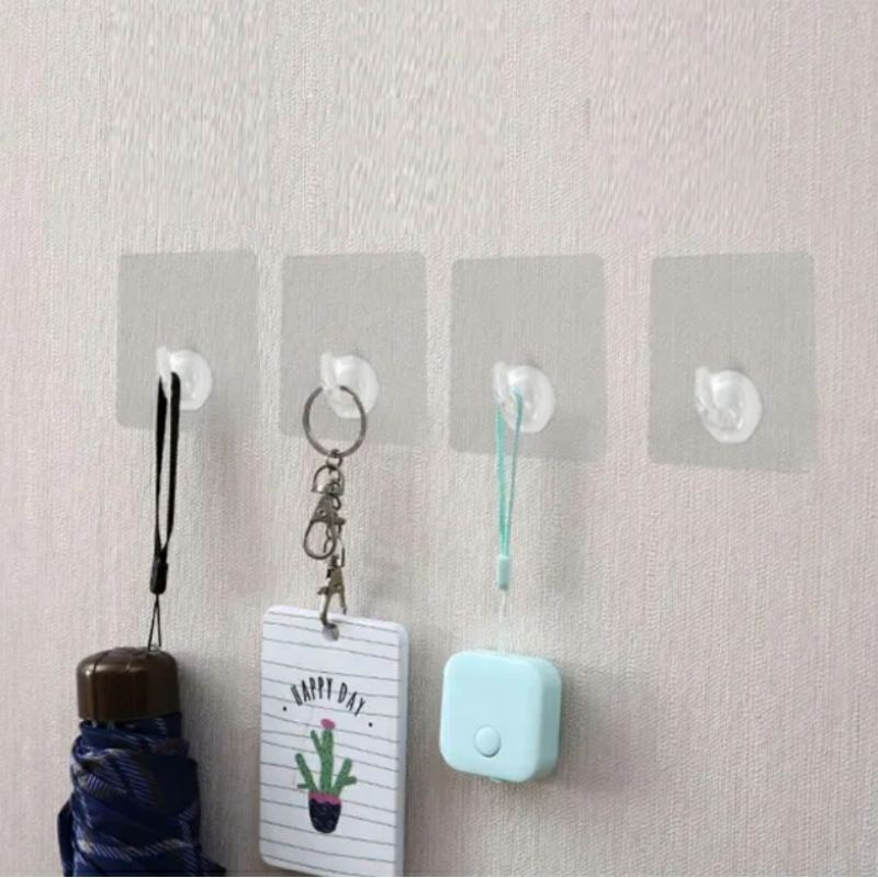 Jual Tempelan Gantungan Dinding TRANSPARAN Hook Kaitan Perekat ...