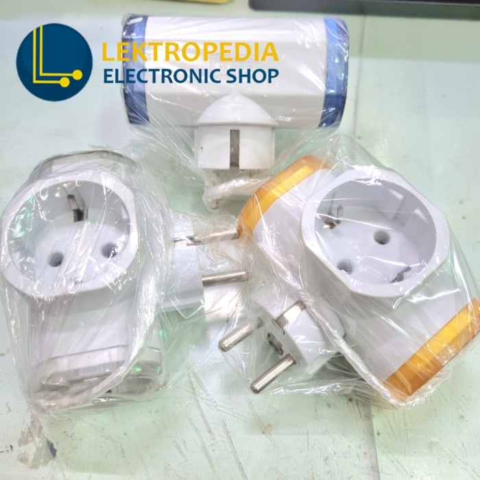 Jual Colokan Listrik 3 Lubang Shappire Sambungan T Arde Stop Kontak SNI ...