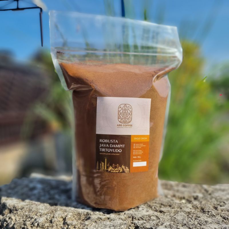 Jual Kopi Warkop Robusta Java Dampit Tirtoyudo 1kg / 1000 Gram -BIJI ...