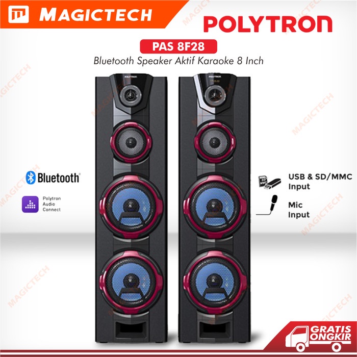 Jual POLYTRON SPEAKER AKTIF 8" PAS 8FF28 BLUETOOTH USB KARAOKE ...