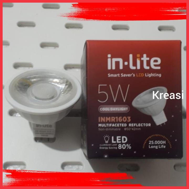 Jual (KRE) INLITE HALOGEN LED LAMPU HALOGEN 5 WATT MR16 IN-LITE INMR1603 - PUTIH | Shopee Indonesia