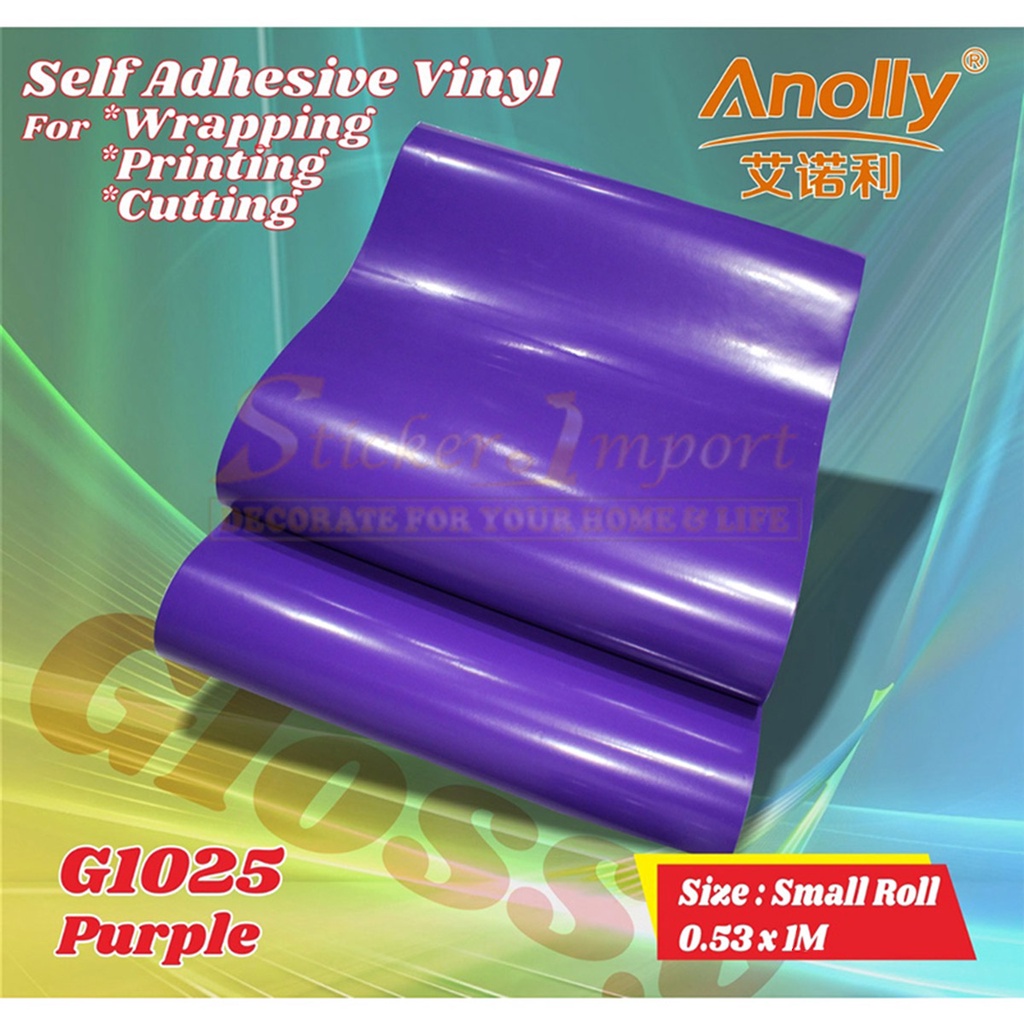 Jual [Sticker.import ] Sticker Wrapping dan Cutting Anolly Warna Ungu ...
