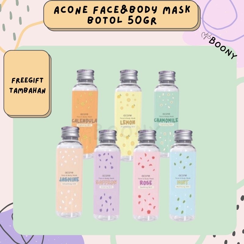 Jual ACONE FACE & BODY MASK BOTOL 50GR | Shopee Indonesia